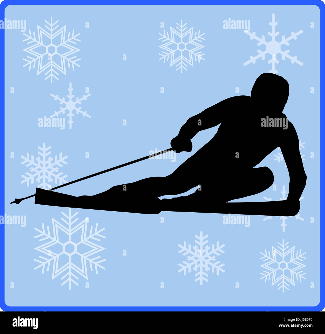 button winter games alpine skiing Stock Photo - Alamy