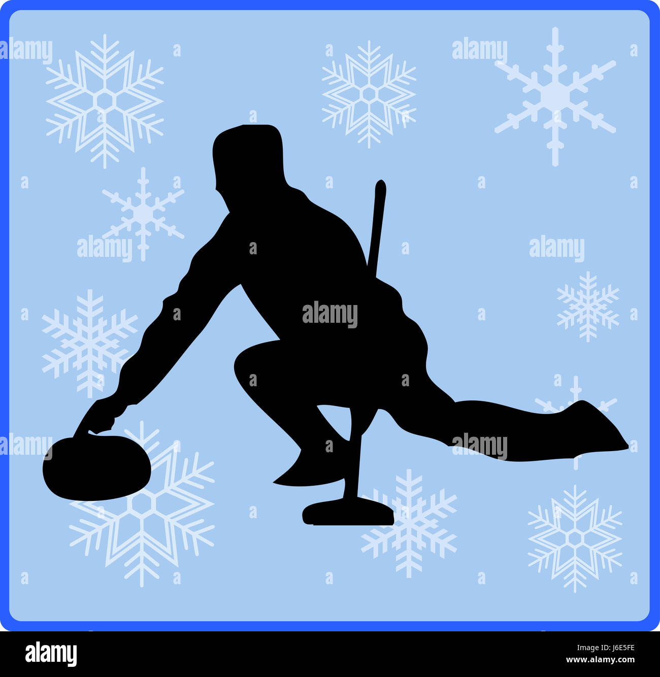 button winter games curling Stock Photo - Alamy