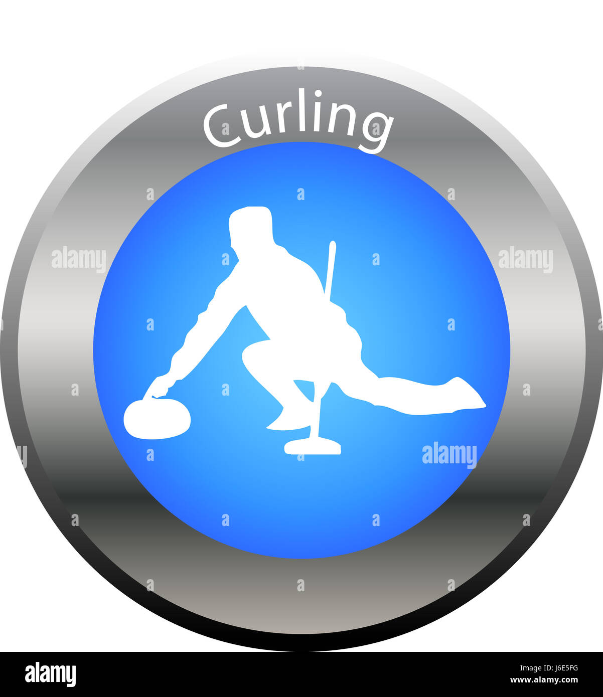 button winter games curling Stock Photo - Alamy
