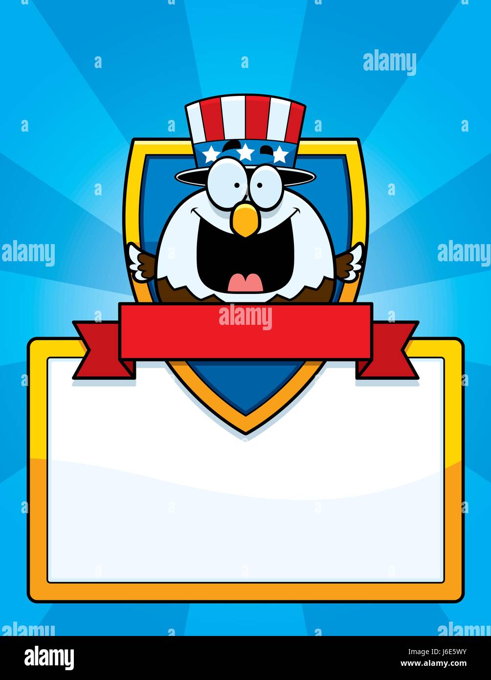 Cartoon illustration bald eagle in hi-res stock photography and images ...