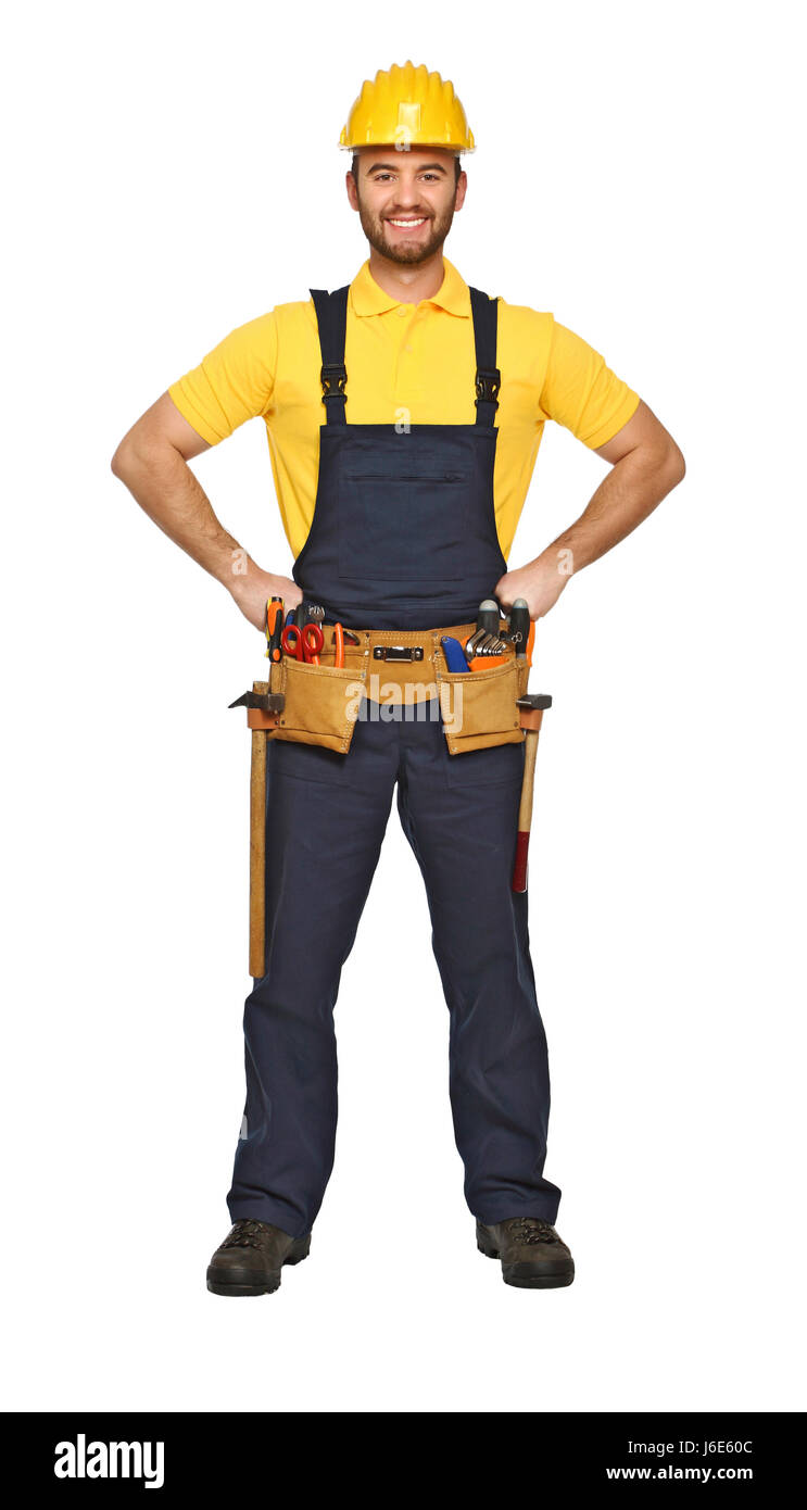 carpenter handyman man blue laugh laughs laughing twit giggle smile ...