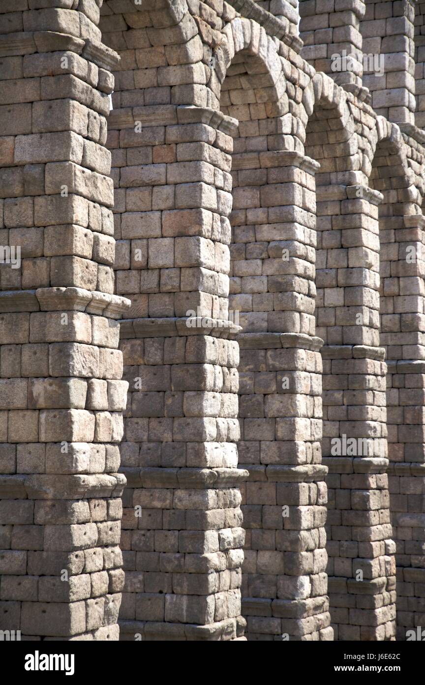 monument bridge arch spain aqueduct conduit landscape scenery ...