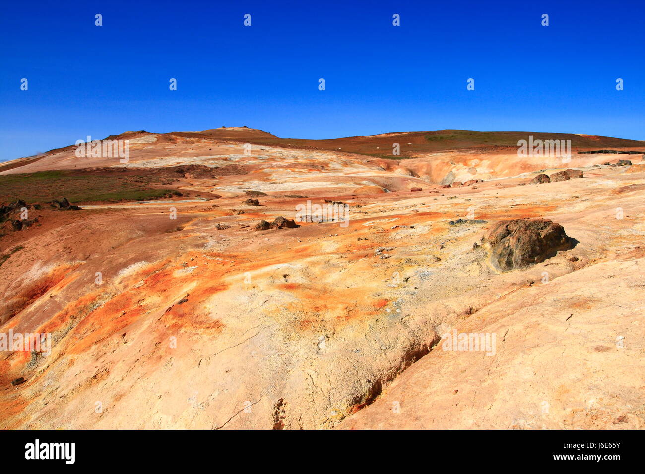 crater iceland lava scenery countryside nature act of god water vapor ...