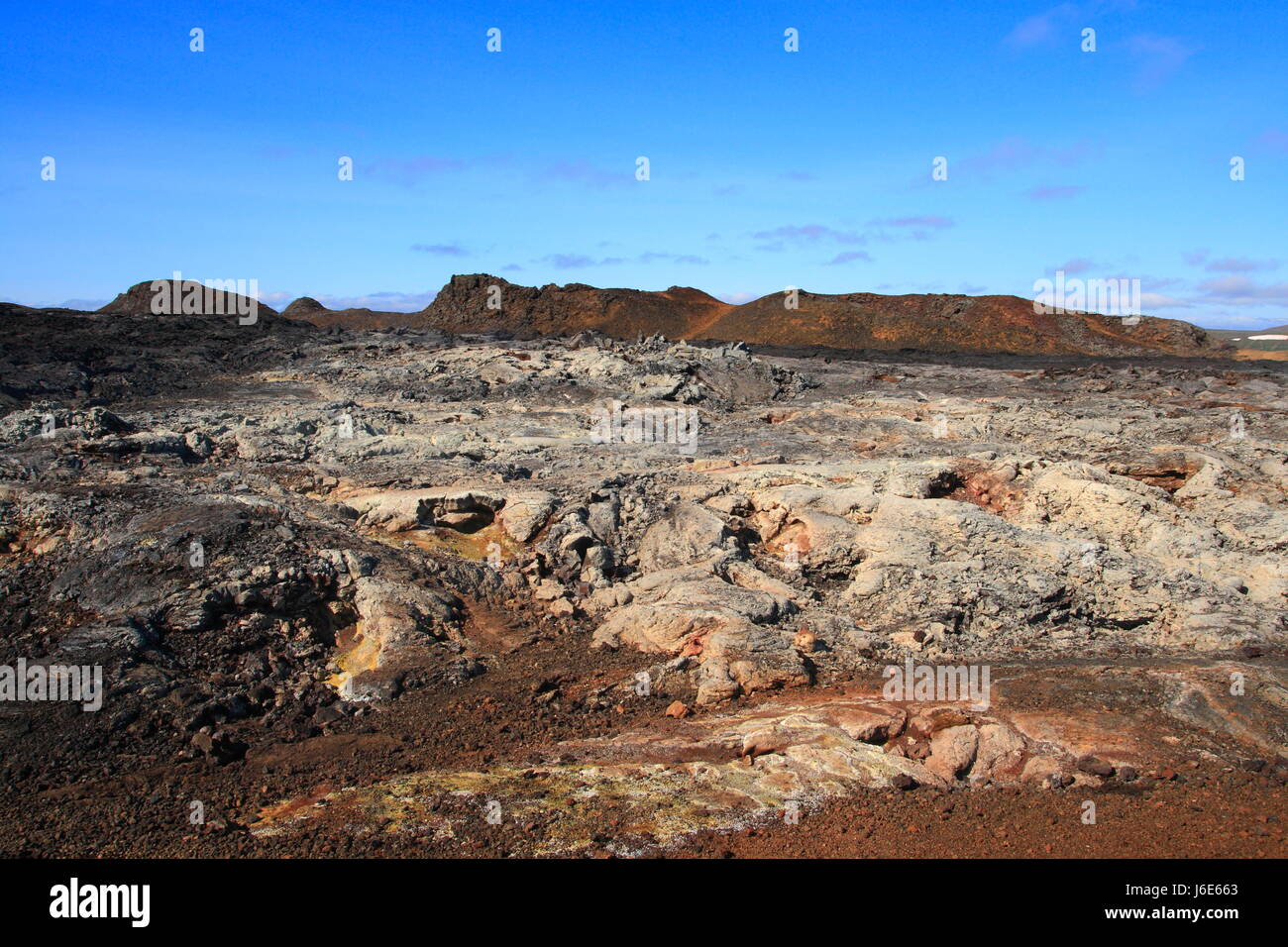 crater iceland lava scenery countryside nature act of god water vapor ...