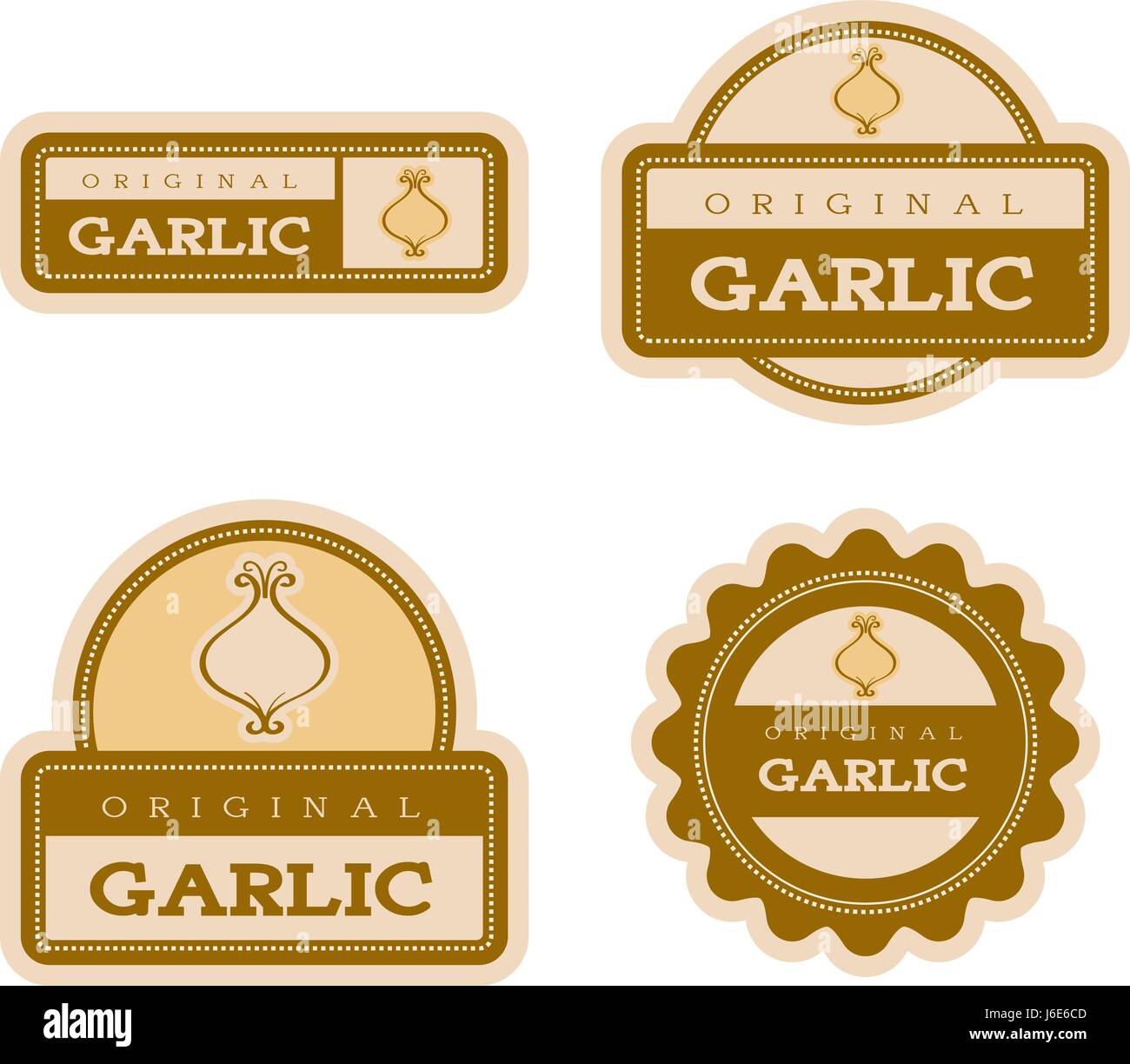 Four garlic Stock Vector Images - Alamy