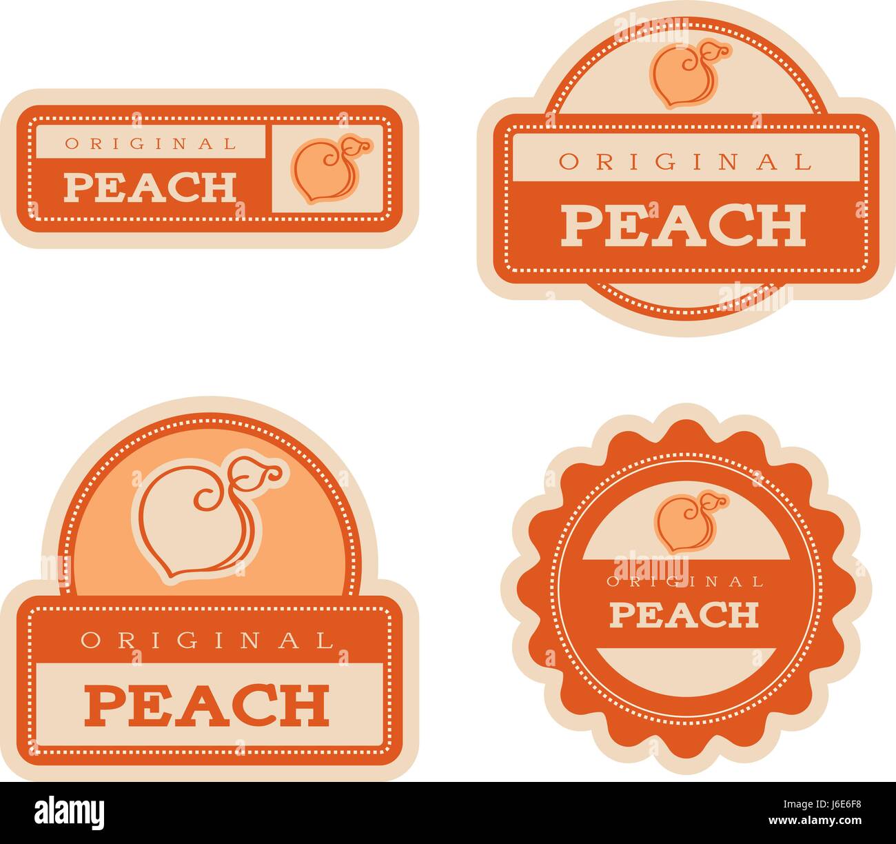 Peach flavor Stock Vector Images - Alamy