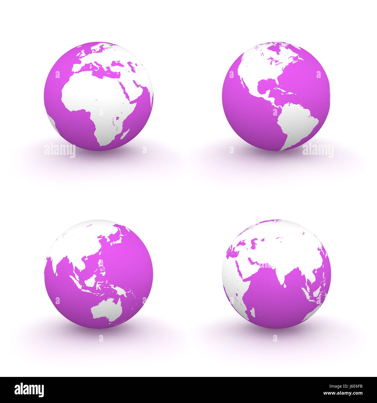 Purple World Globe