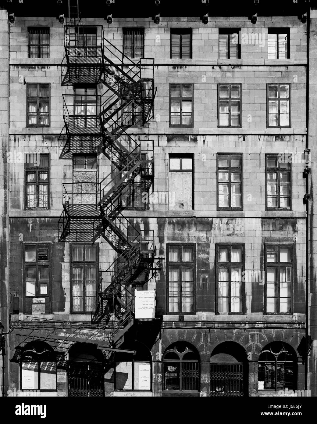 city town urban old ghetto abandoned exterior building city town window ...