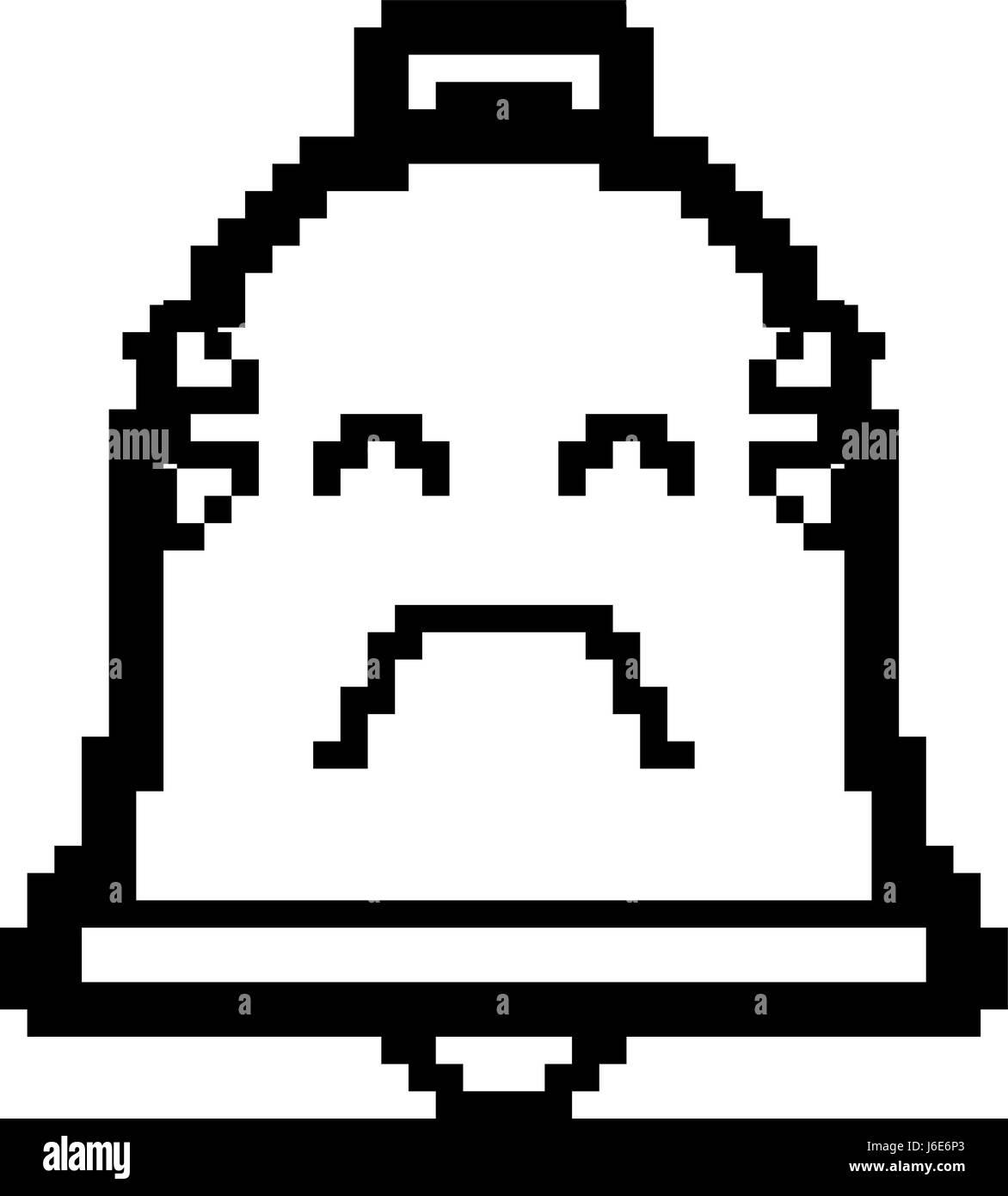 An illustration of a bell crying in an 8-bit cartoon style Stock Vector ...