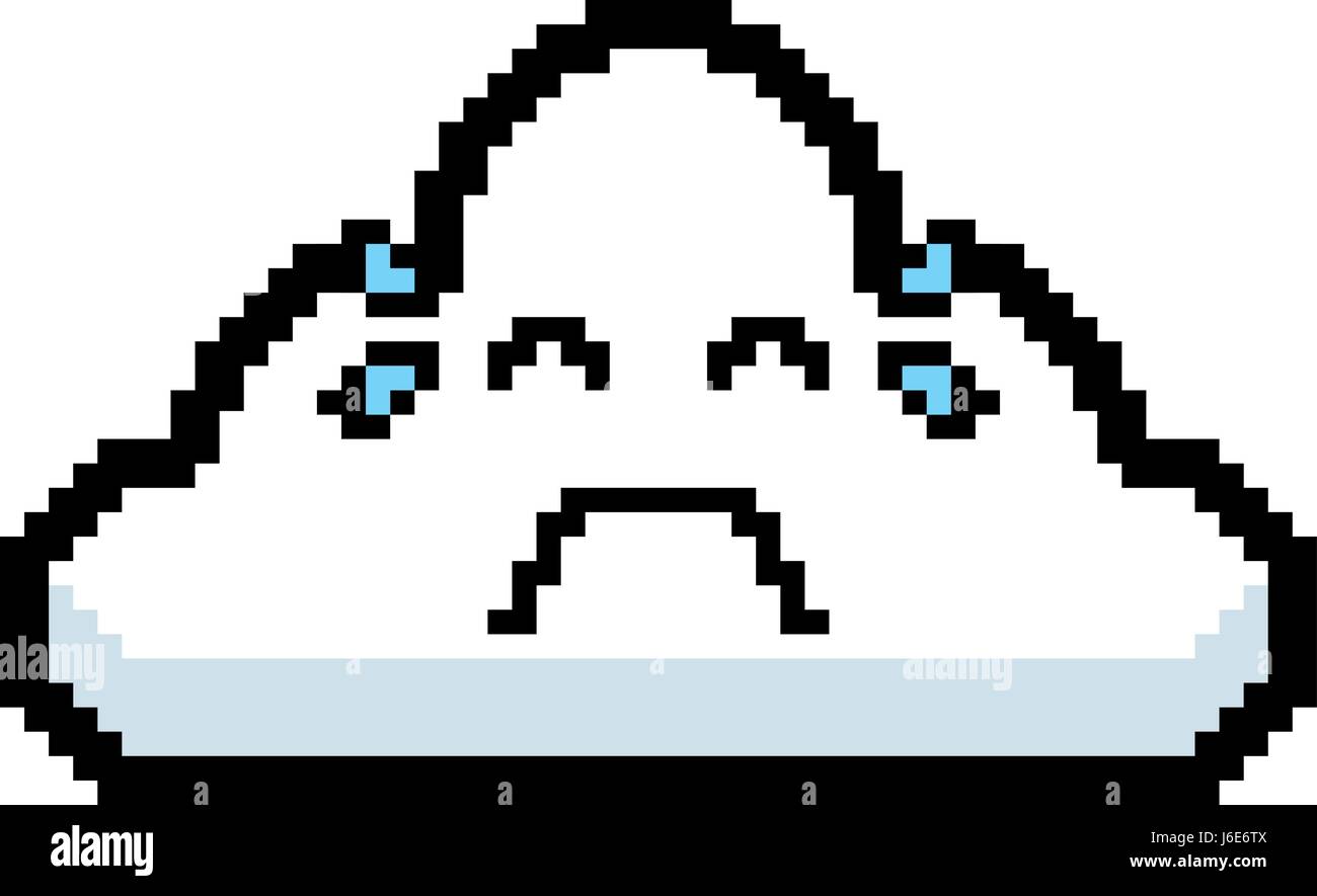 An illustration of a cloud crying in an 8-bit cartoon style Stock Vector Image & Art - Alamy