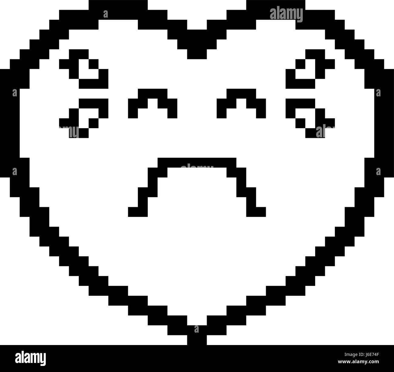 An illustration of a ghost crying in an 8-bit cartoon style Stock ...