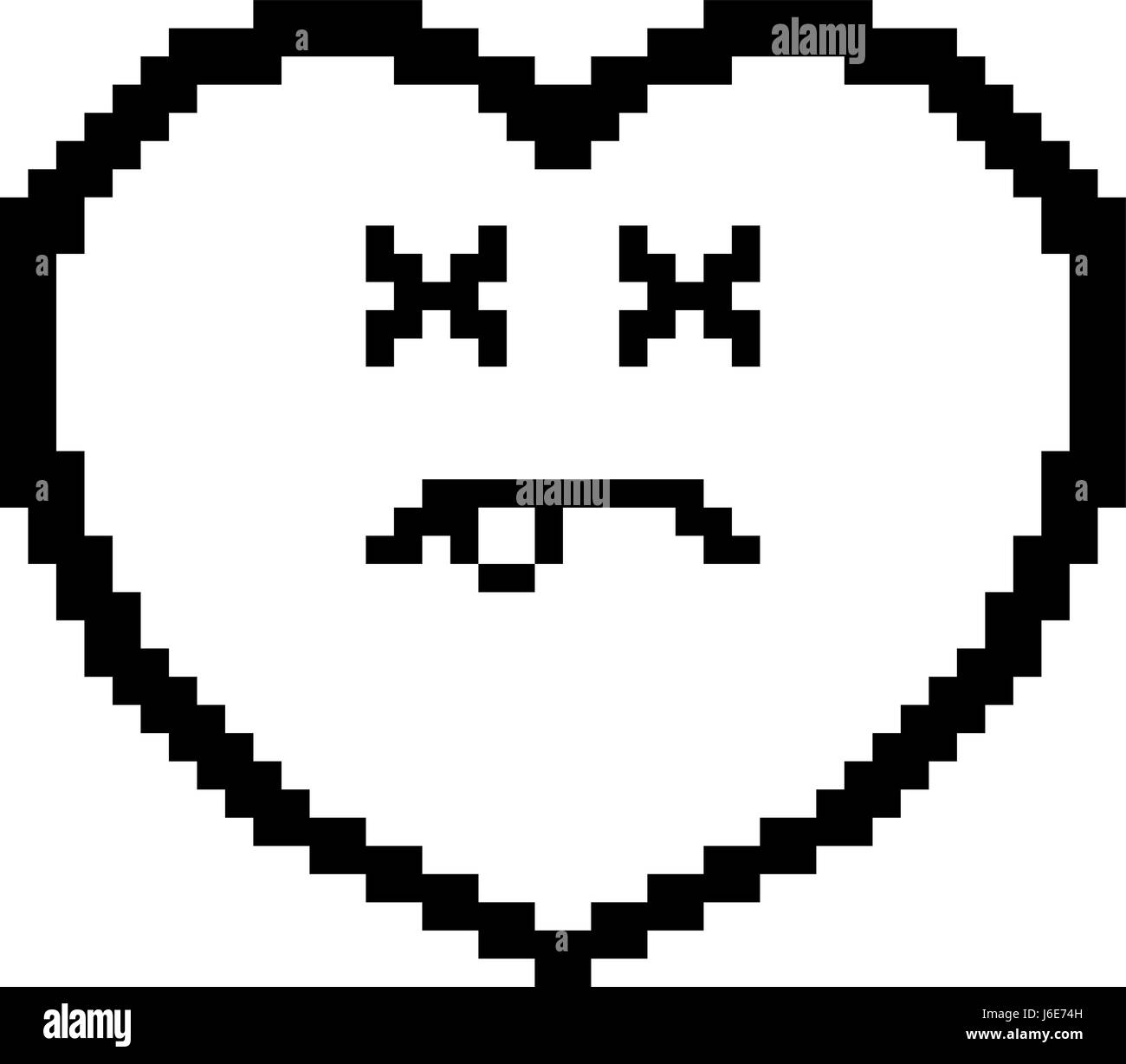 An illustration of a ghost looking dead in an 8-bit cartoon style Stock ...