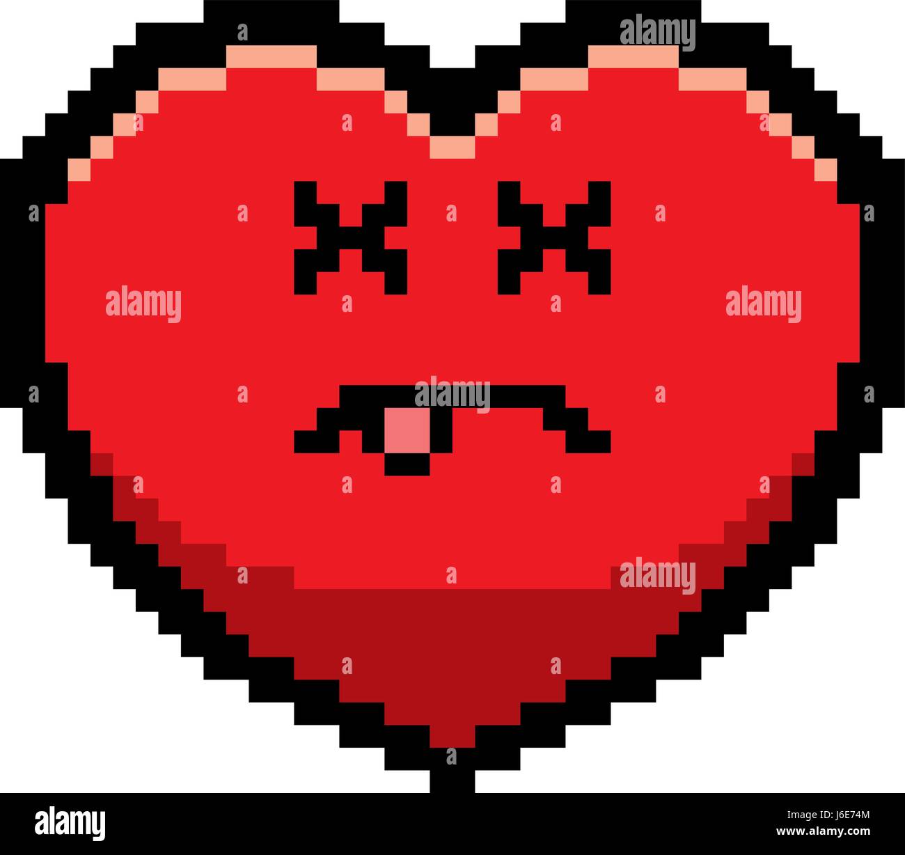 An illustration of a ghost looking dead in an 8-bit cartoon style Stock ...
