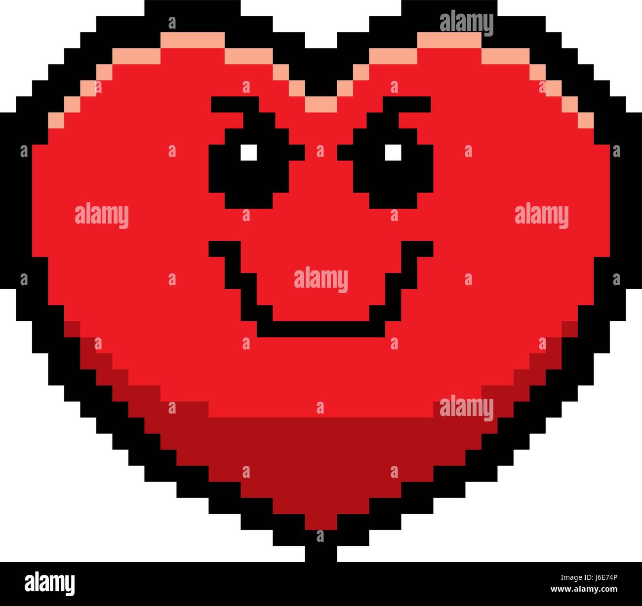 An illustration of a ghost looking evil in an 8-bit cartoon style Stock ...