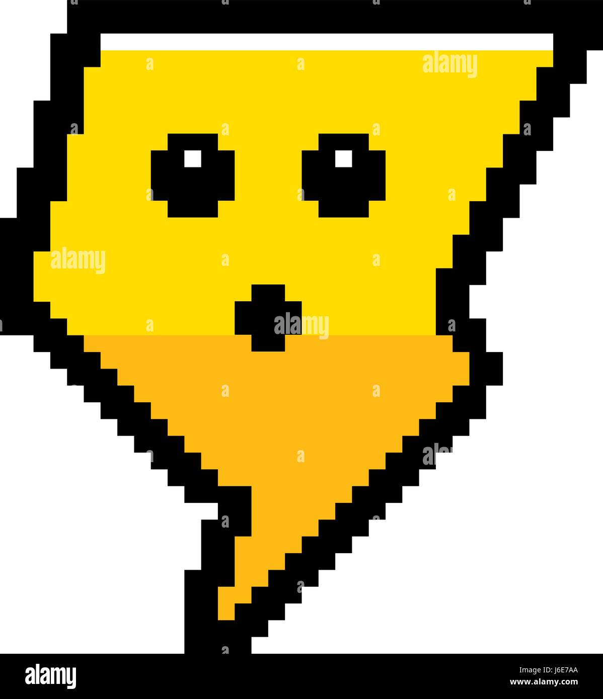 An illustration of a lightning bolt looking surprised in an 8-bit ...