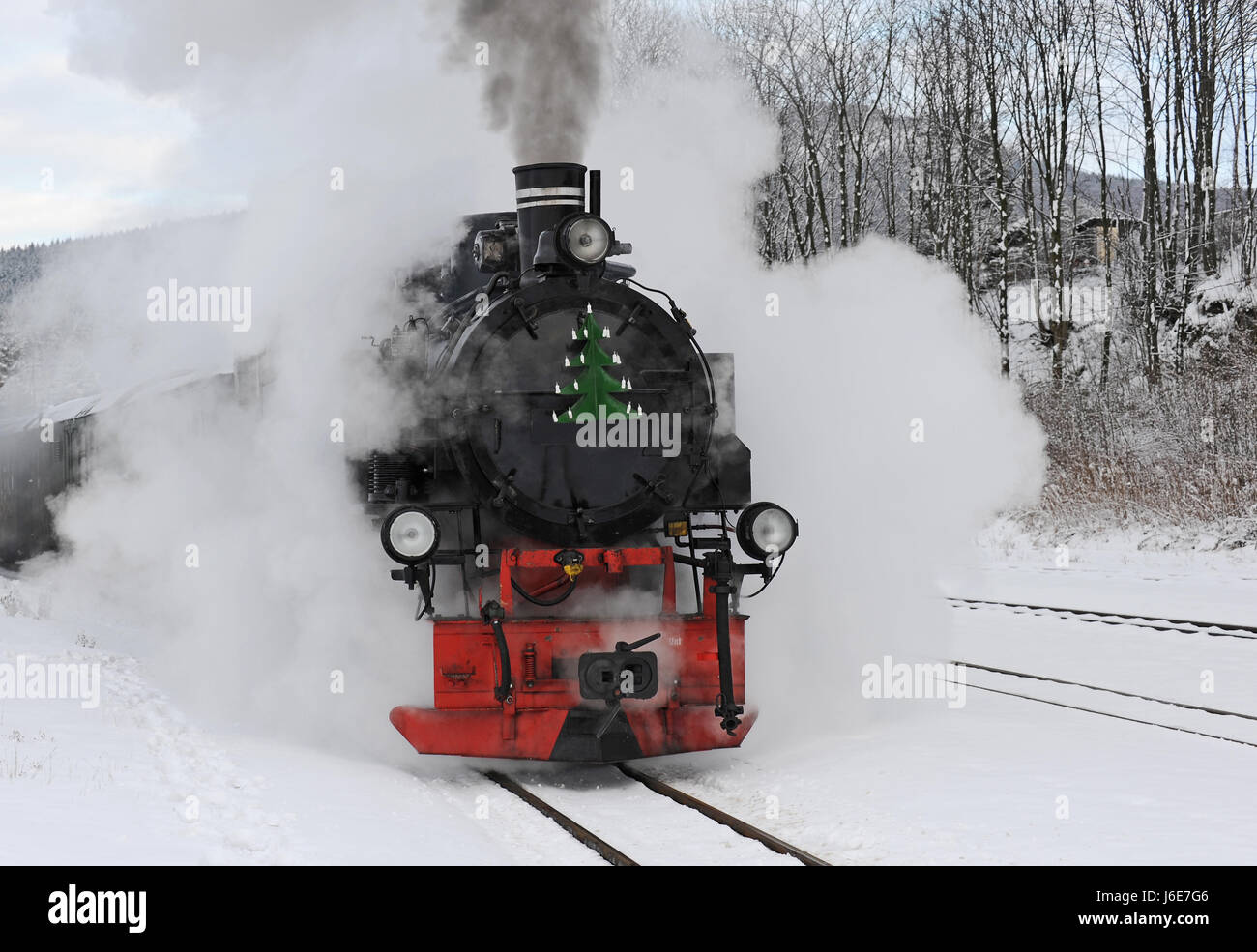 steam train in winter Stock Photo - Alamy