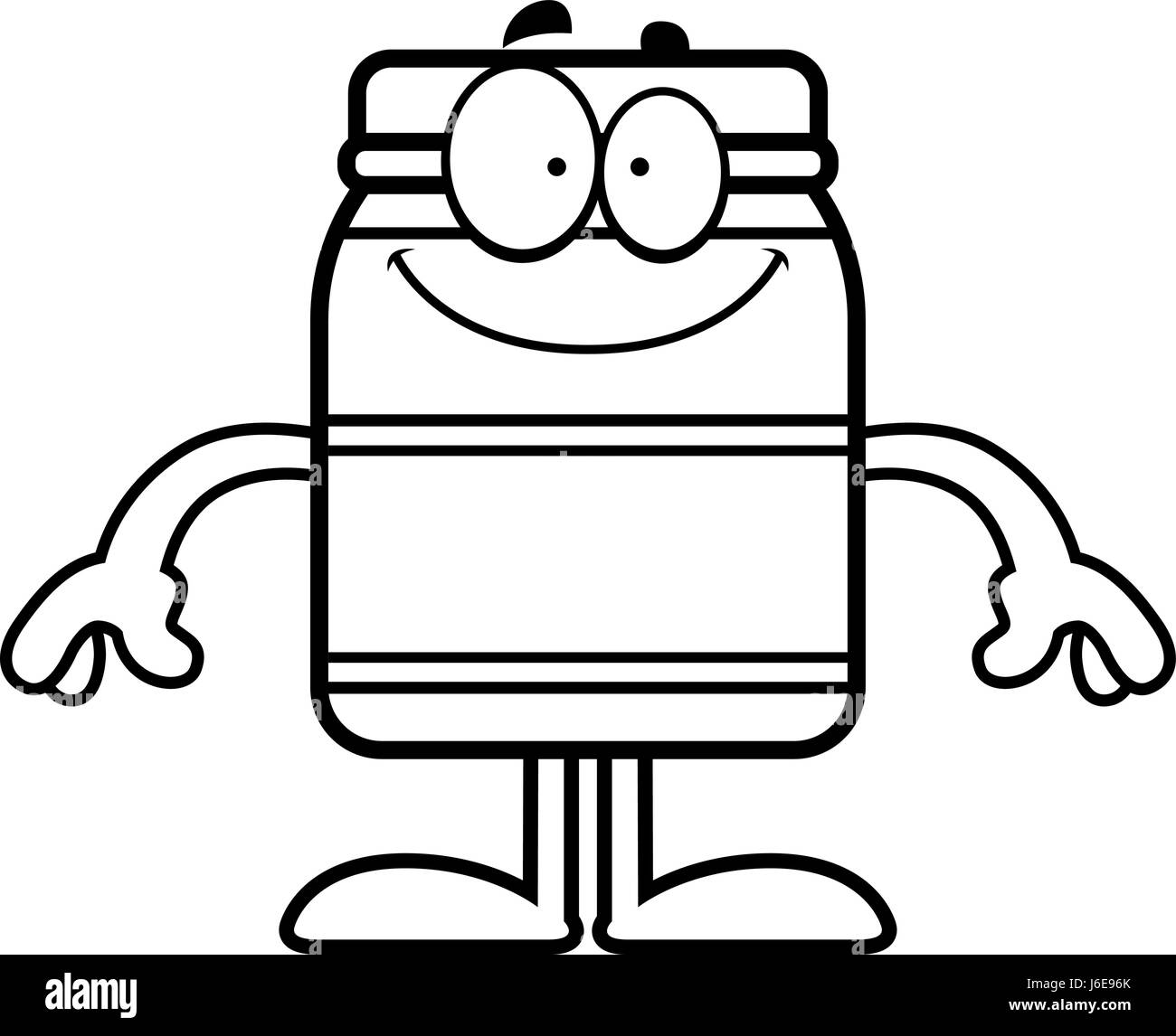 A cartoon illustration of a jar looking happy Stock Vector Image & Art ...