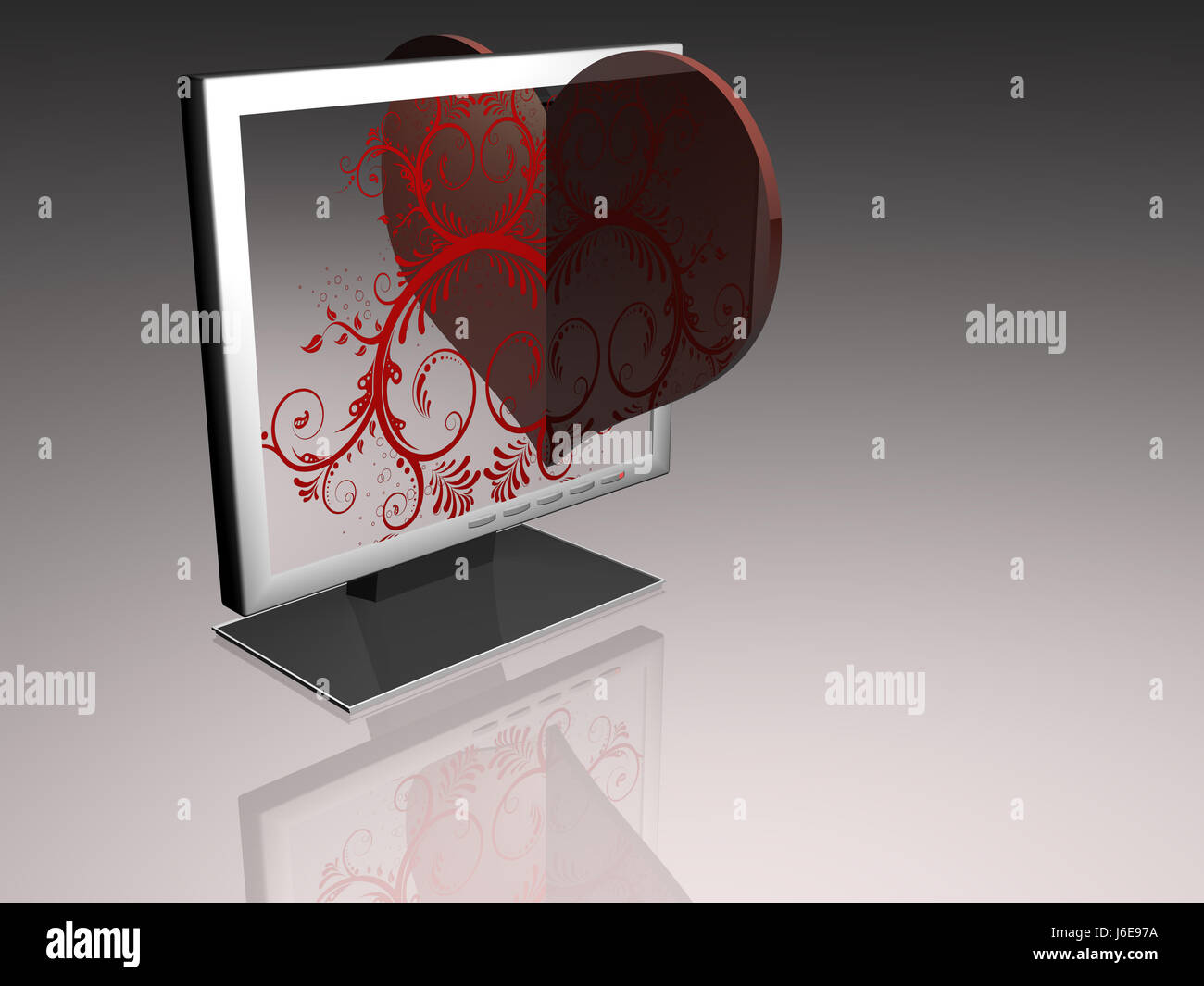 monitor love in love fell in love to court flirt flirting heart ...