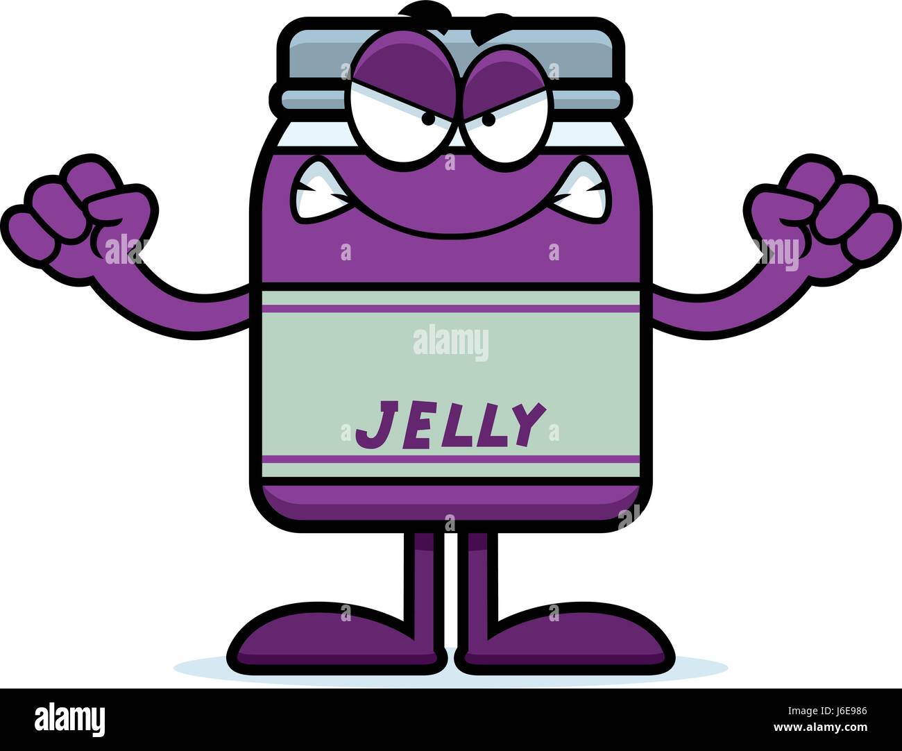 A cartoon illustration of a jelly jar looking angry Stock Vector Image ...