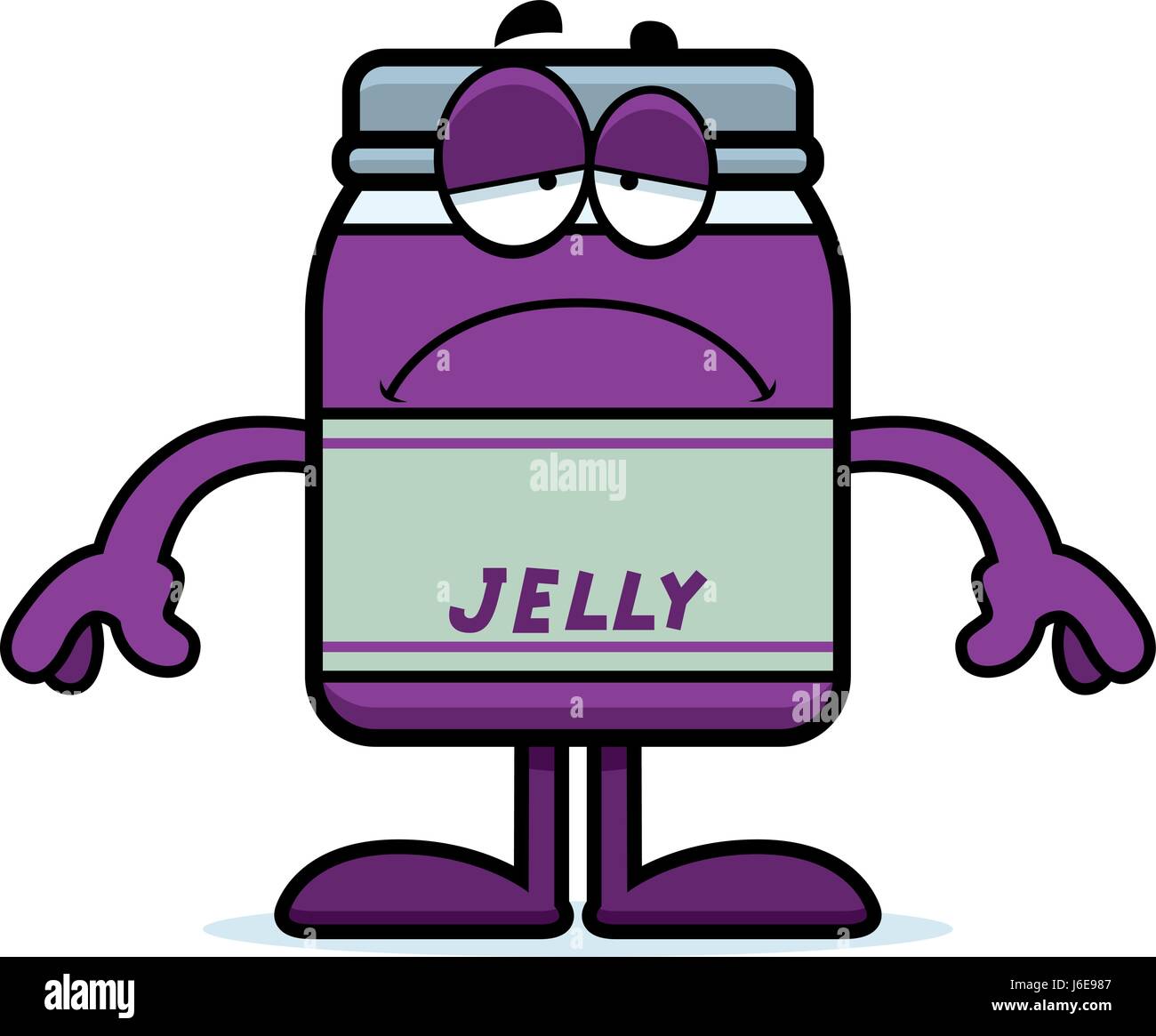 A cartoon illustration of a jelly jar looking sad Stock Vector Image ...
