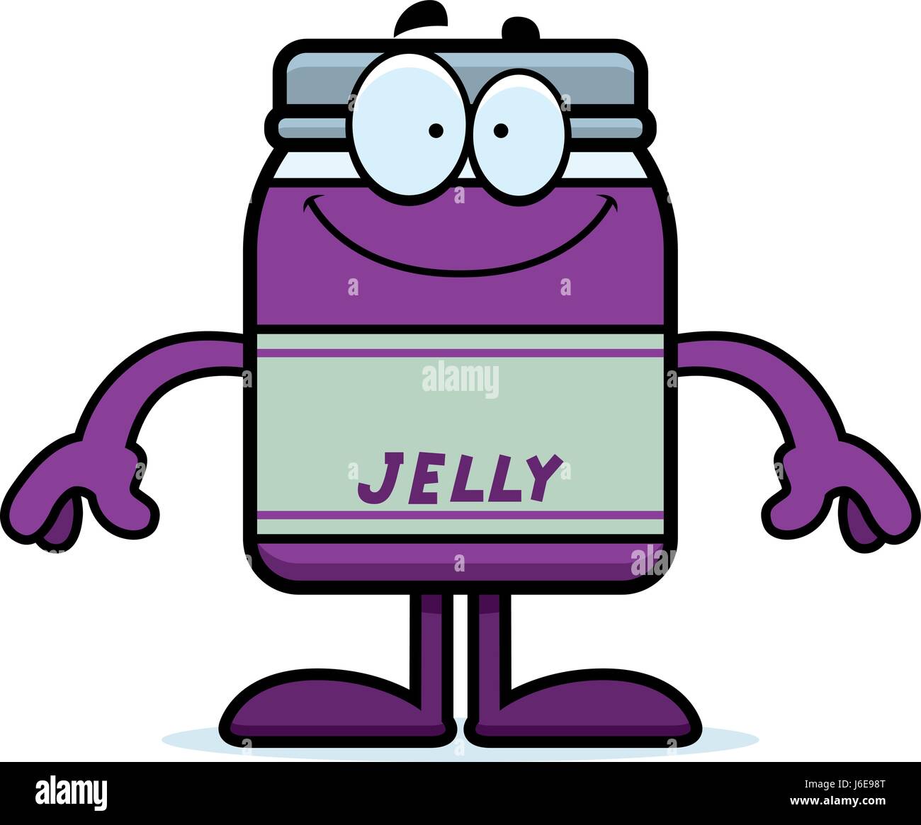A cartoon illustration of a jelly jar looking happy Stock Vector Image ...