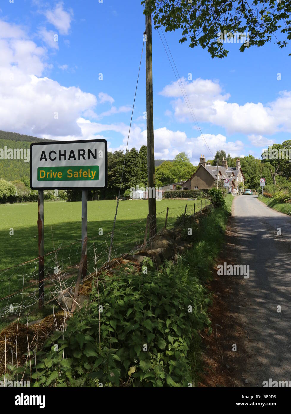Acharn sign Scotland May 2017 Stock Photo - Alamy