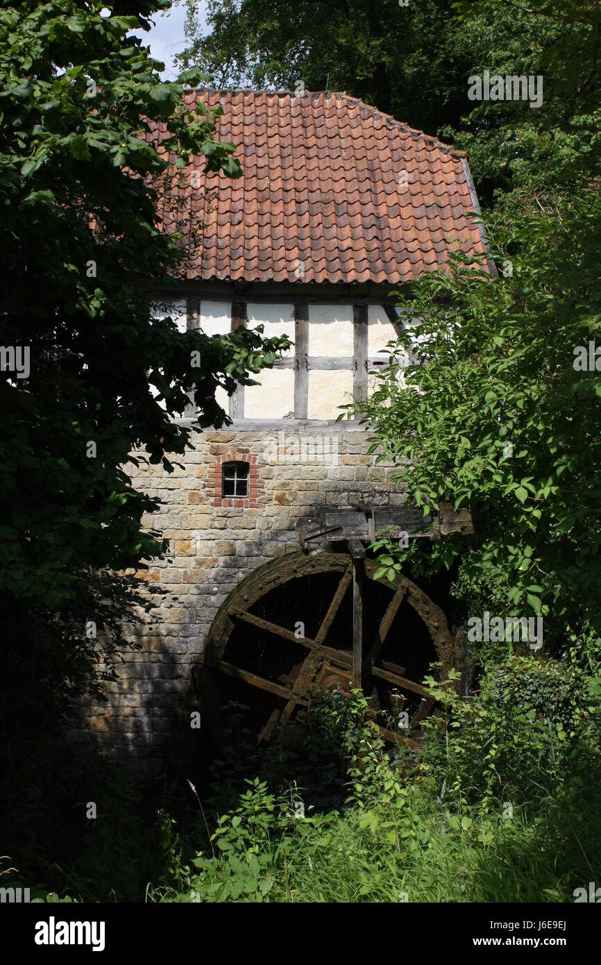 frame-work mill water mill corn mill rooftop house building historical ...