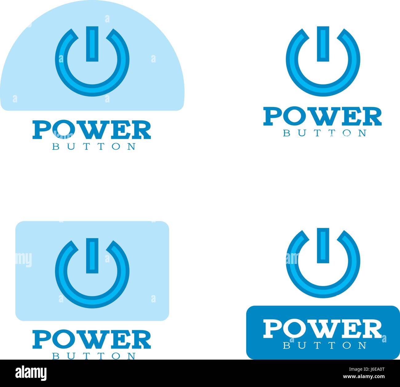 Icon designs and illustrations with a power button theme Stock Vector ...