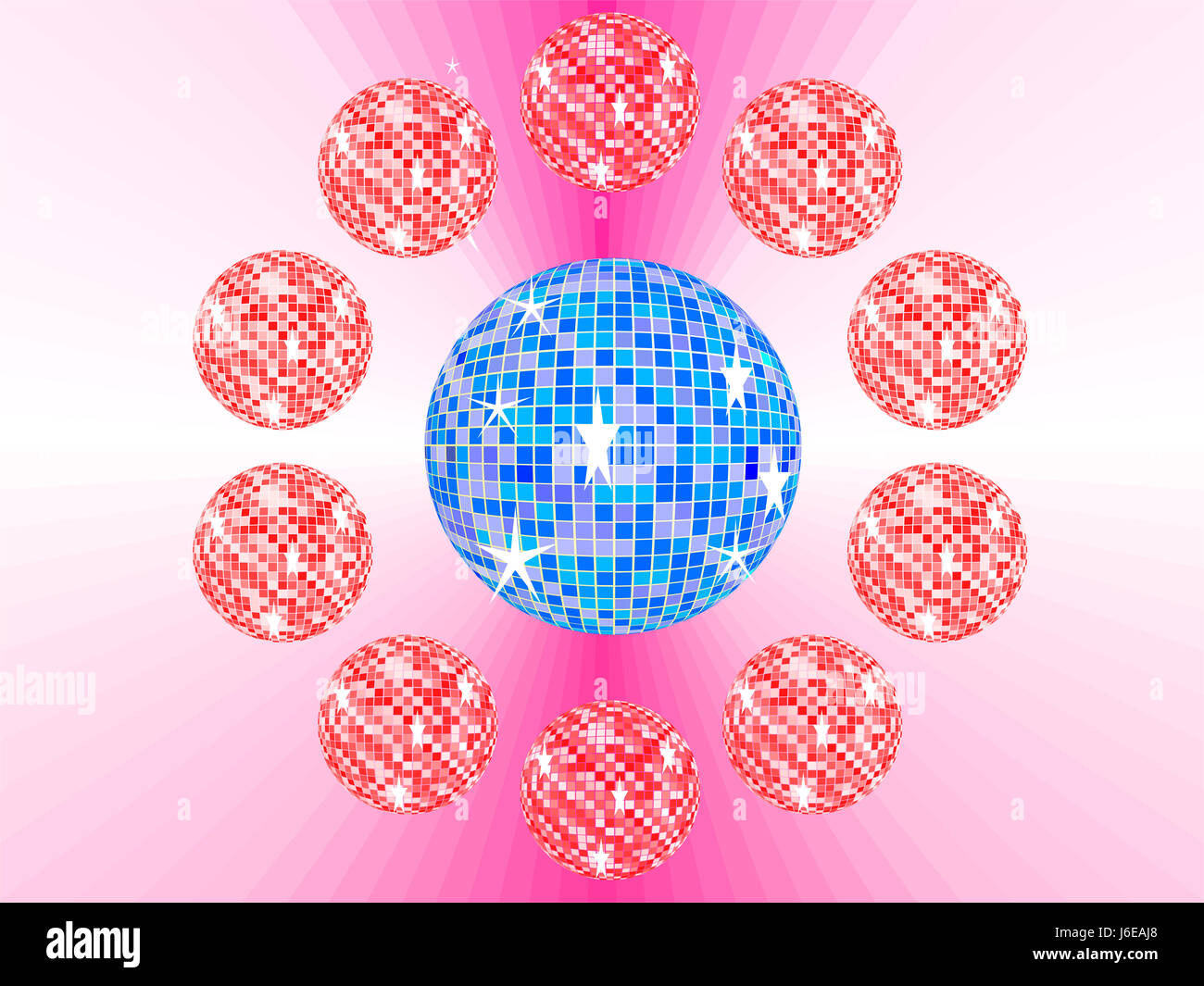 circle disco balls Stock Photo - Alamy