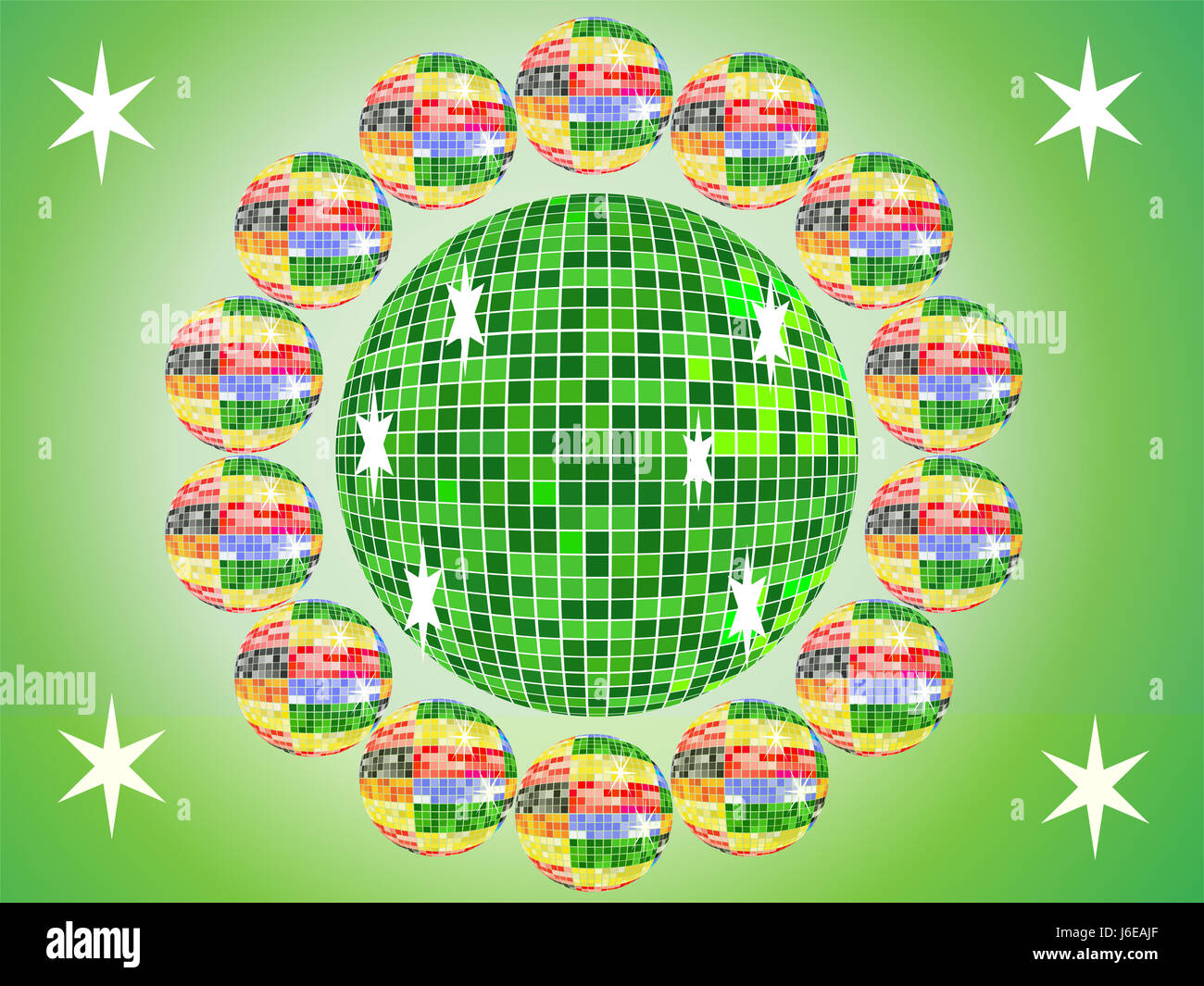 colorful disco ball circle Stock Photo - Alamy