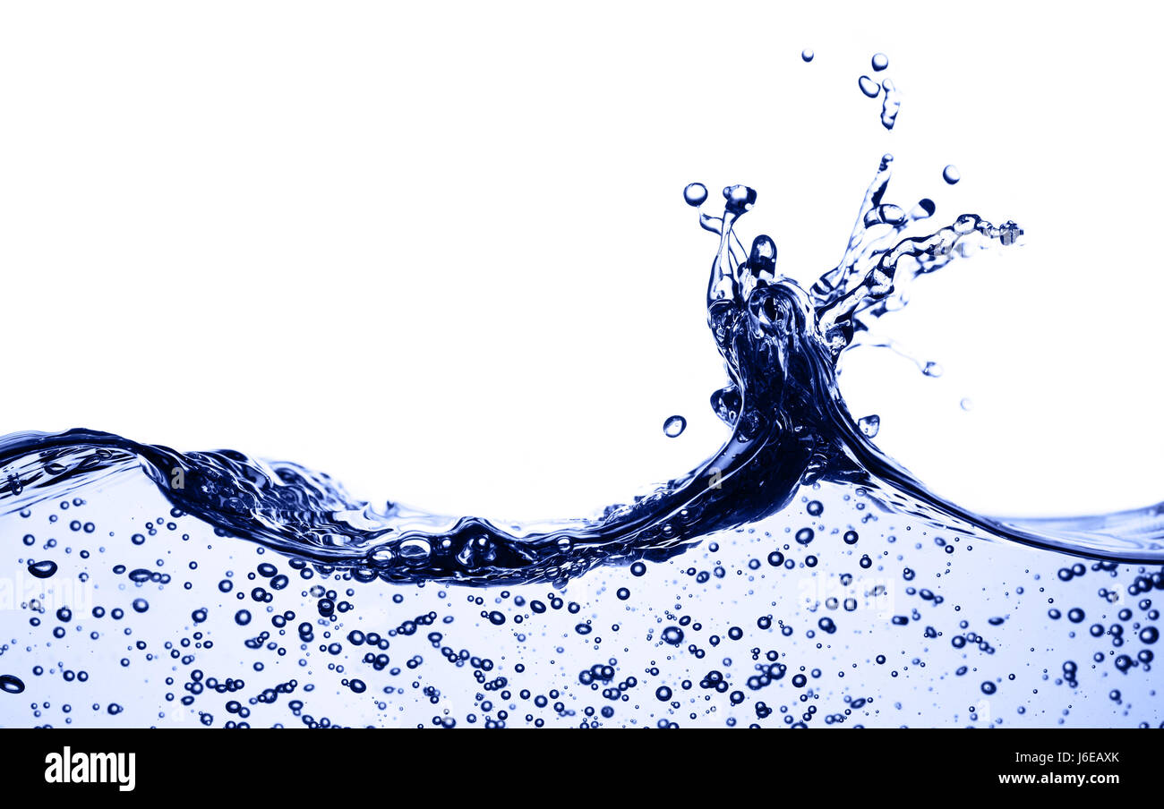 blue liquid isolated wet backdrop background white fluid fresh water ...