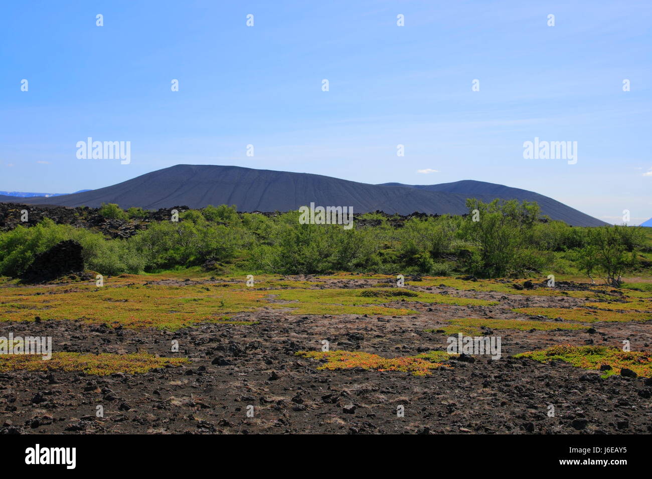 crater iceland lava scenery countryside nature act of god water vapor ...