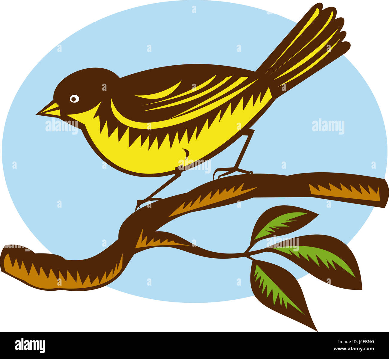 animal bird branch creature tree animal bird wild leaves illustration ...