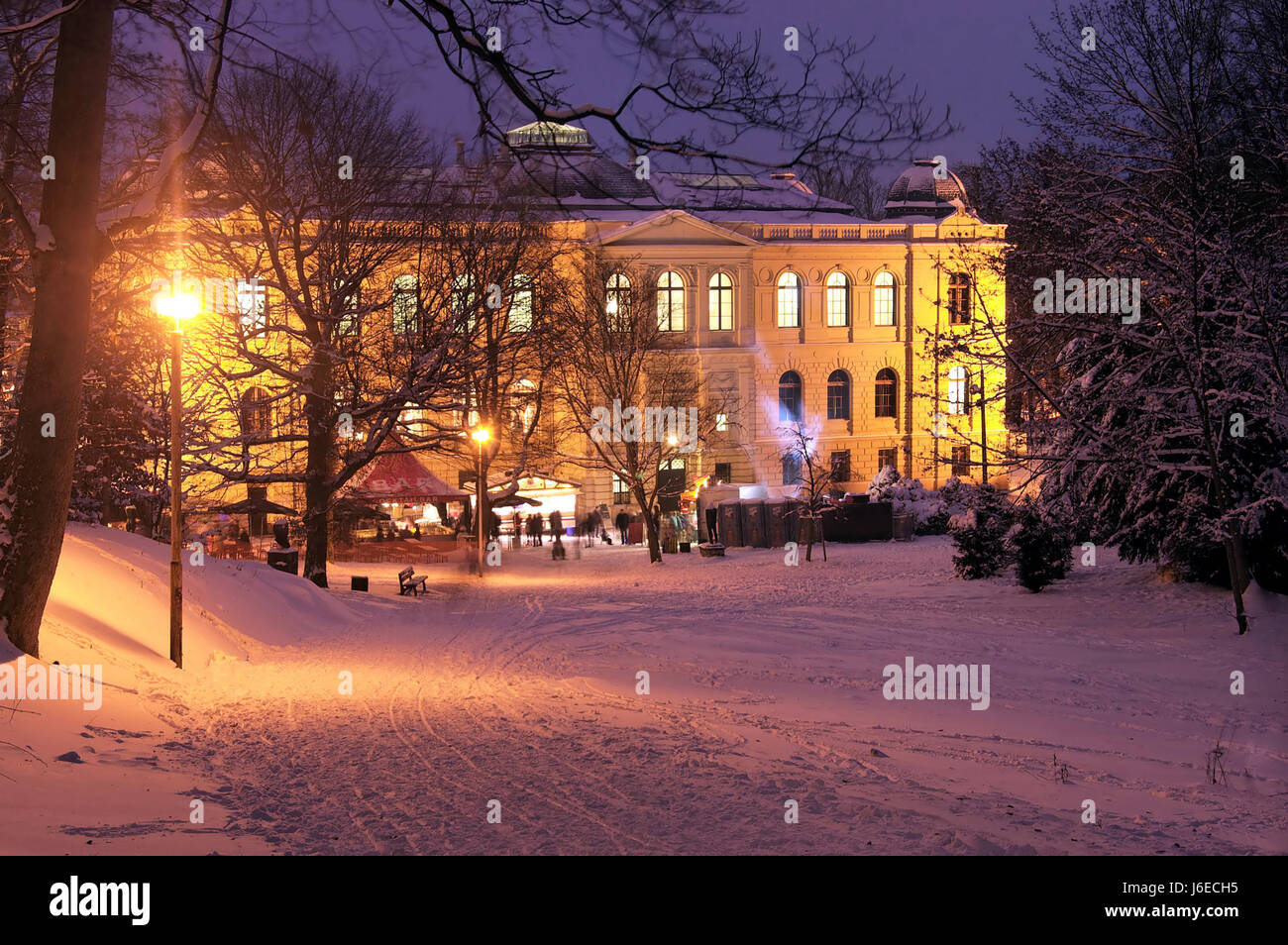 at night lighted below lights up house-build building dark buildings ...