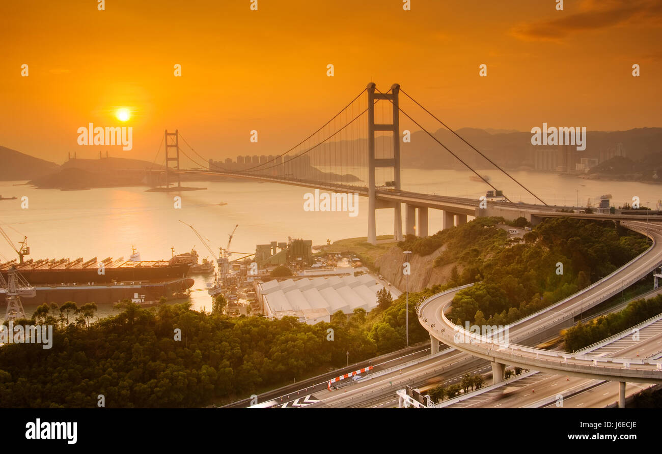 famous bridge sunset landscape scenery countryside nature tower ...