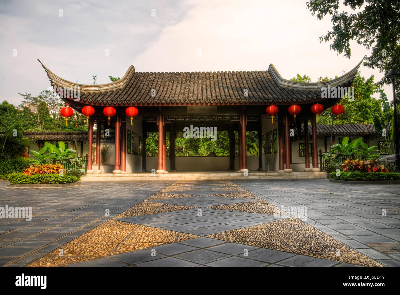 house building tree traditional chinese exterior beautiful beauteously ...