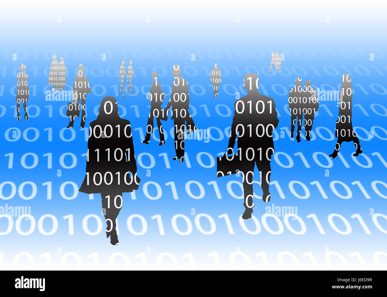 Silhouettes binary people hi-res stock photography and images - Alamy