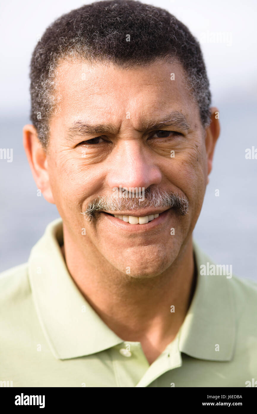portrait black swarthy jetblack deep black man laugh laughs laughing ...