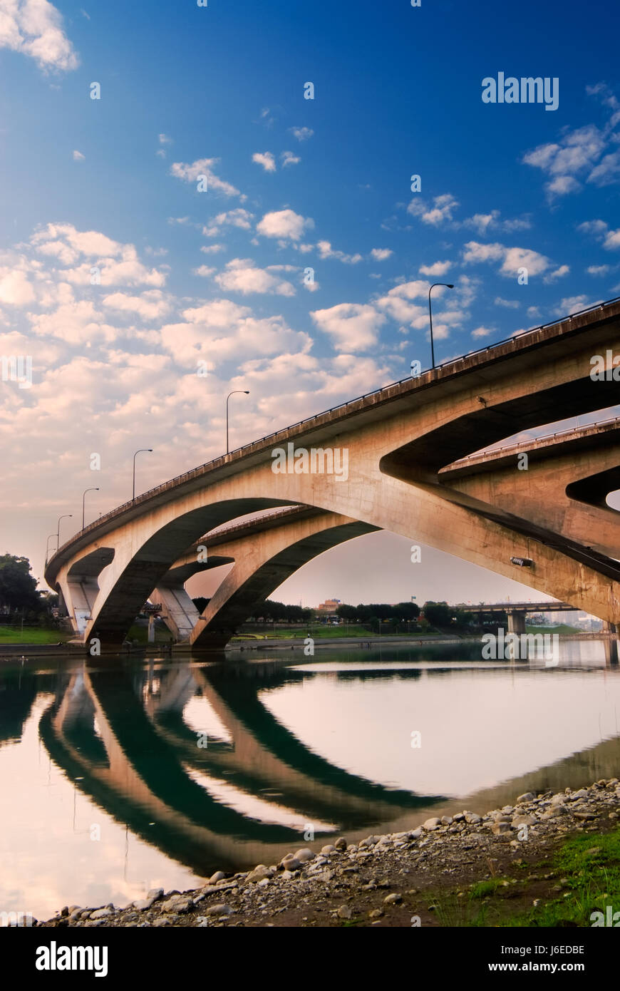 blue beautiful beauteously nice architectural bridge style of ...