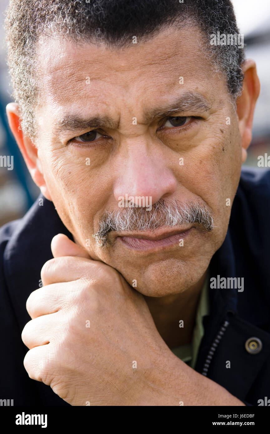 portrait black swarthy jetblack deep black man hand grandpa grandfather ...