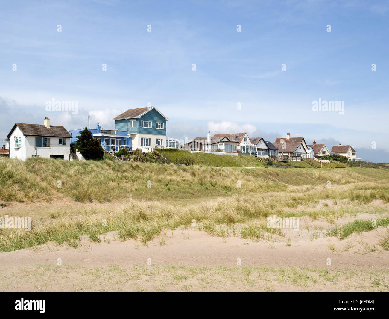 house building beach seaside the beach seashore england coast blue ...