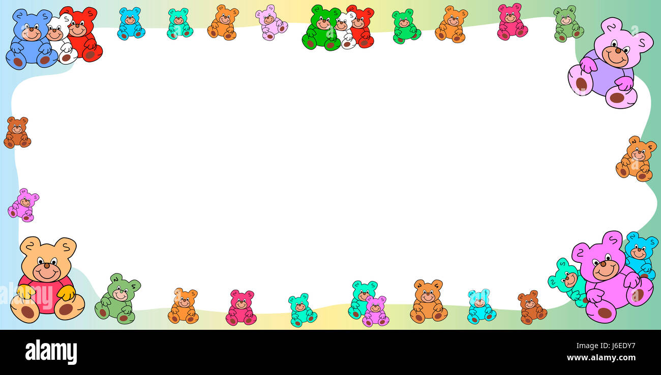 frame in landscape format colorful bears Stock Photo - Alamy