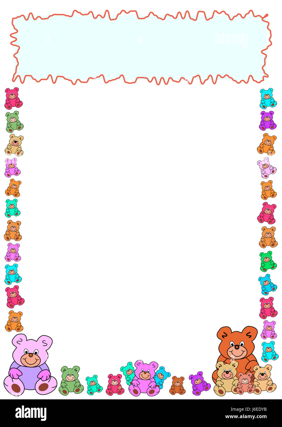 teddy frame with space in the head Stock Photo - Alamy