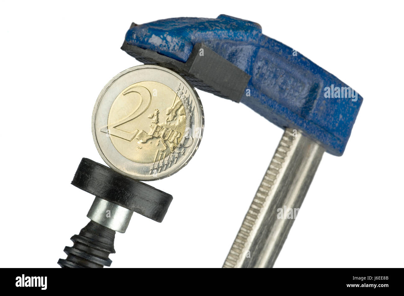 euro in clamp Stock Photo - Alamy