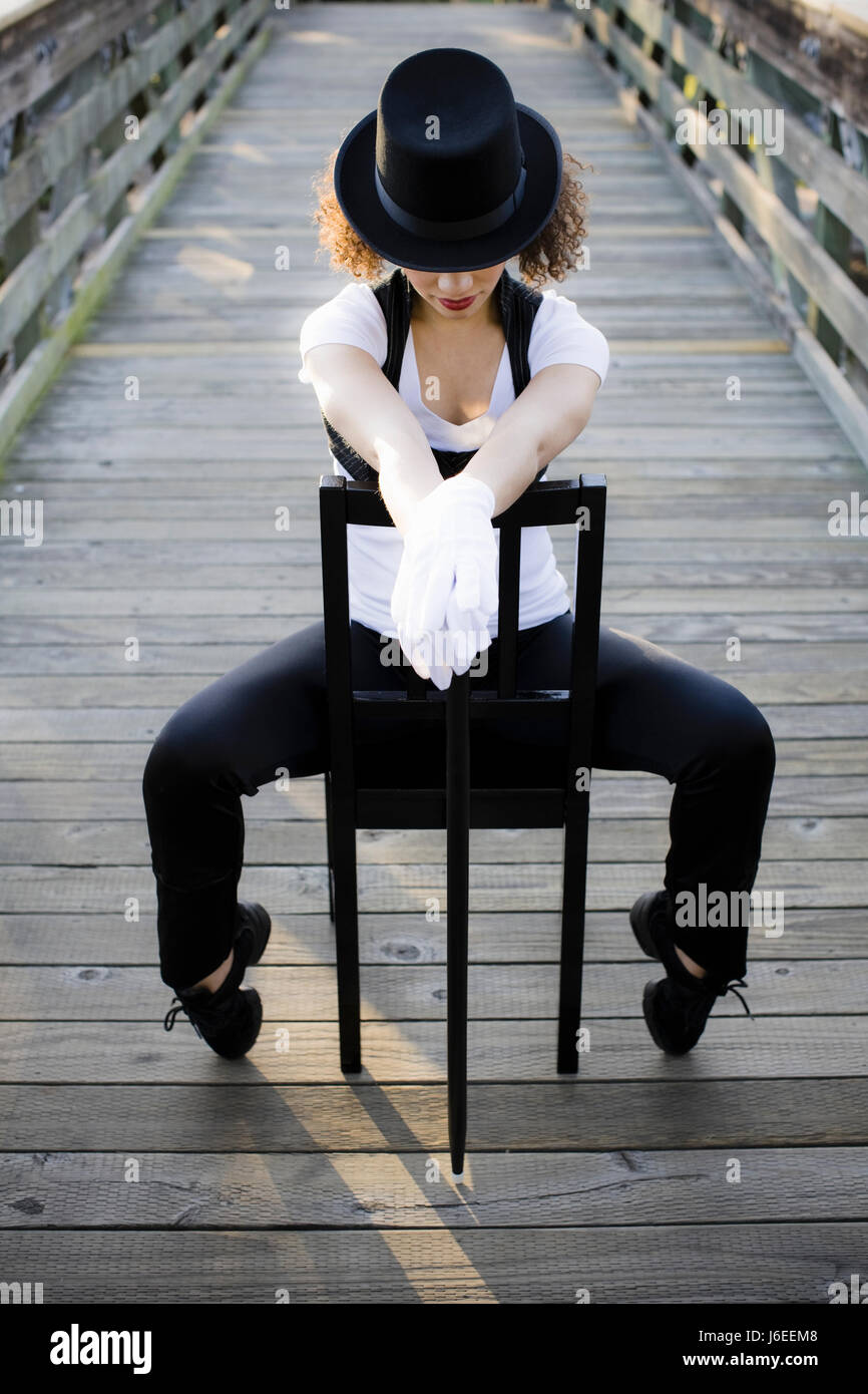 woman portrait dancer jazz dancing girl chair woman humans human beings ...