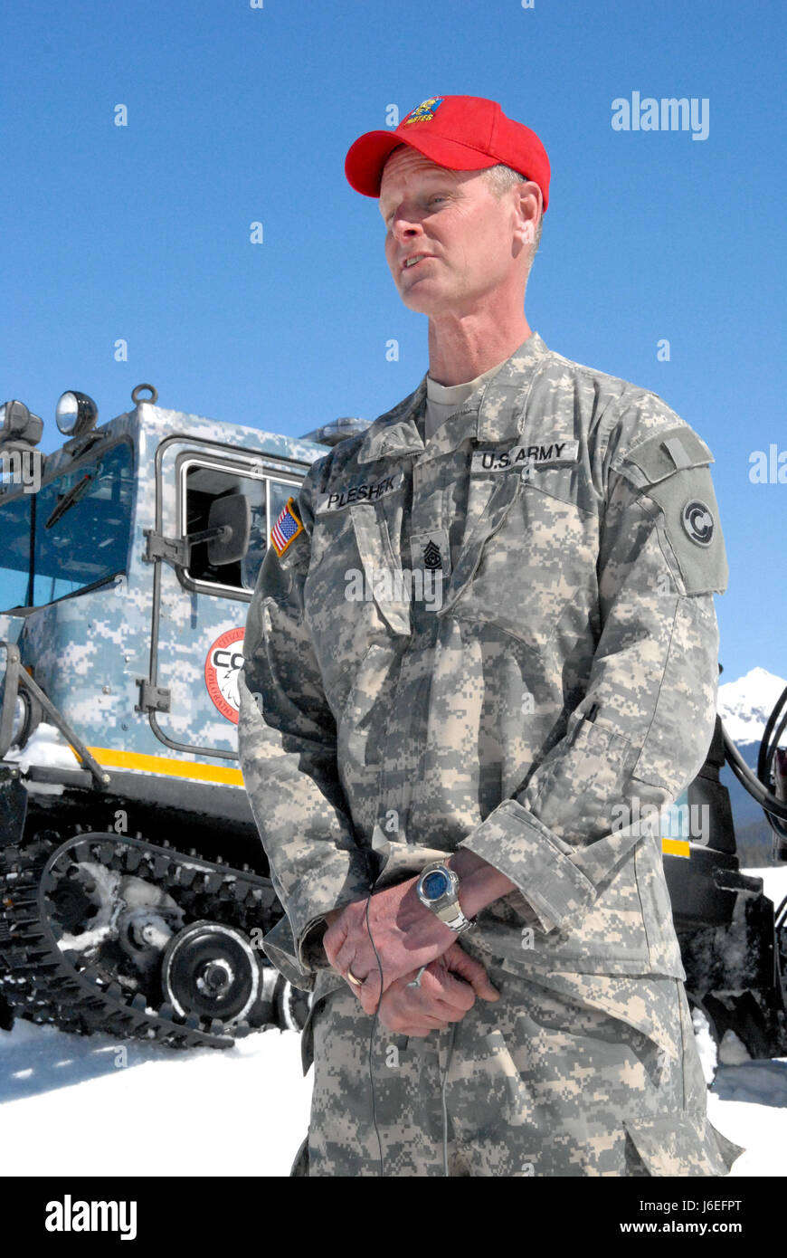 Command Sgt. Maj. Barry Pleshek of Maneuver Area Equipment Training ...