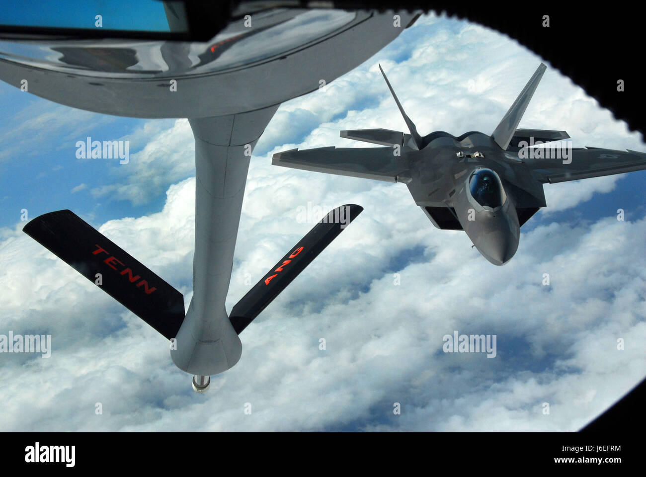 F-22 Raptors from the 95th Fighter Squadron, Tyndall AFB, Florida ...