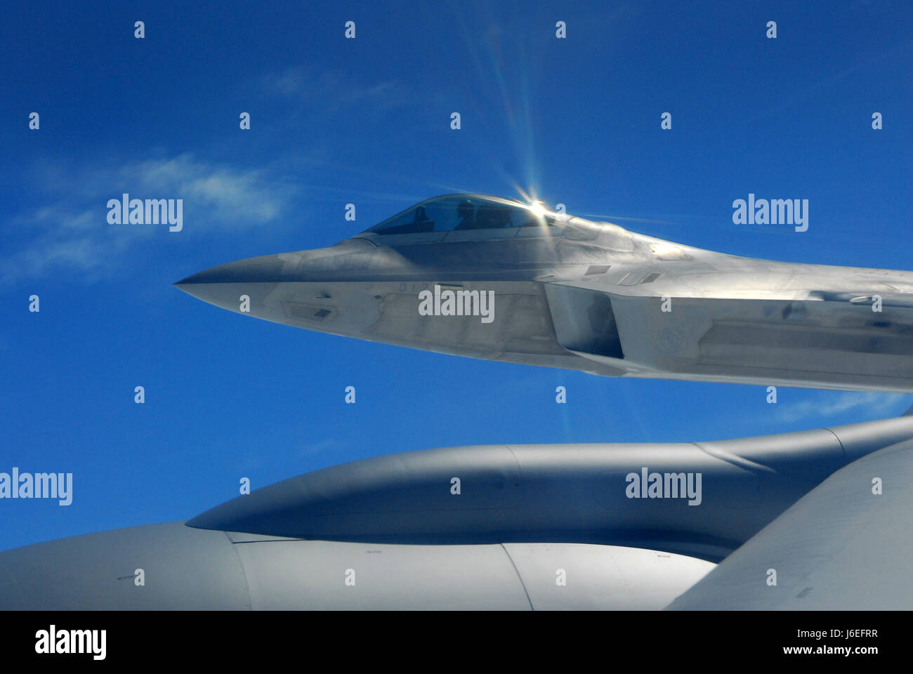 F-22 Raptors from the 95th Fighter Squadron, Tyndall AFB, Florida ...