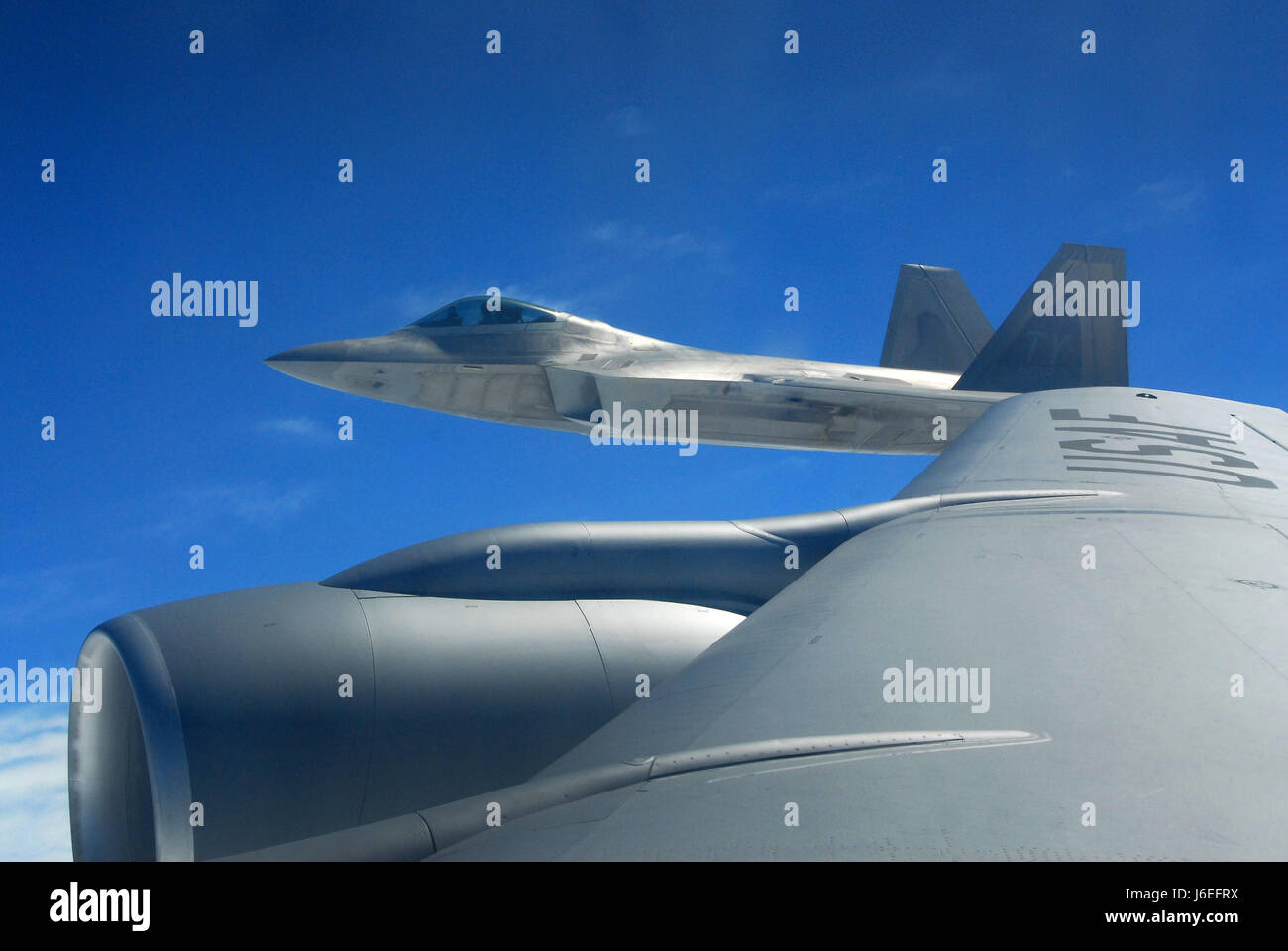 F-22 Raptors from the 95th Fighter Squadron, Tyndall AFB, Florida ...