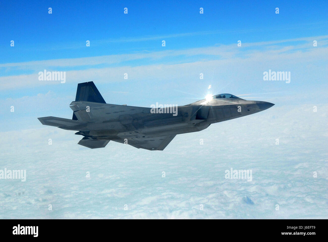 F-22 Raptors from the 95th Fighter Squadron, Tyndall AFB, Florida ...